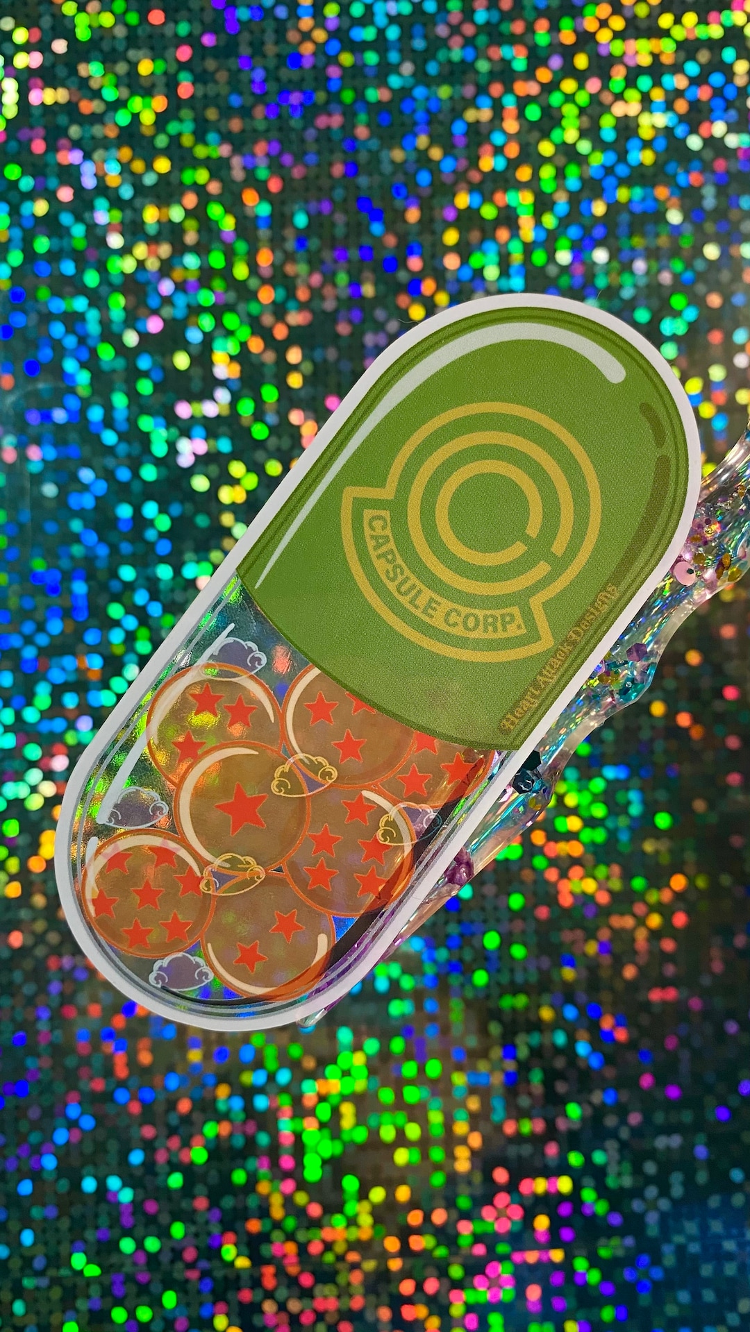 Dragon Ball Capsule Pill Clear or Holographic Vinyl Sticker - Etsy