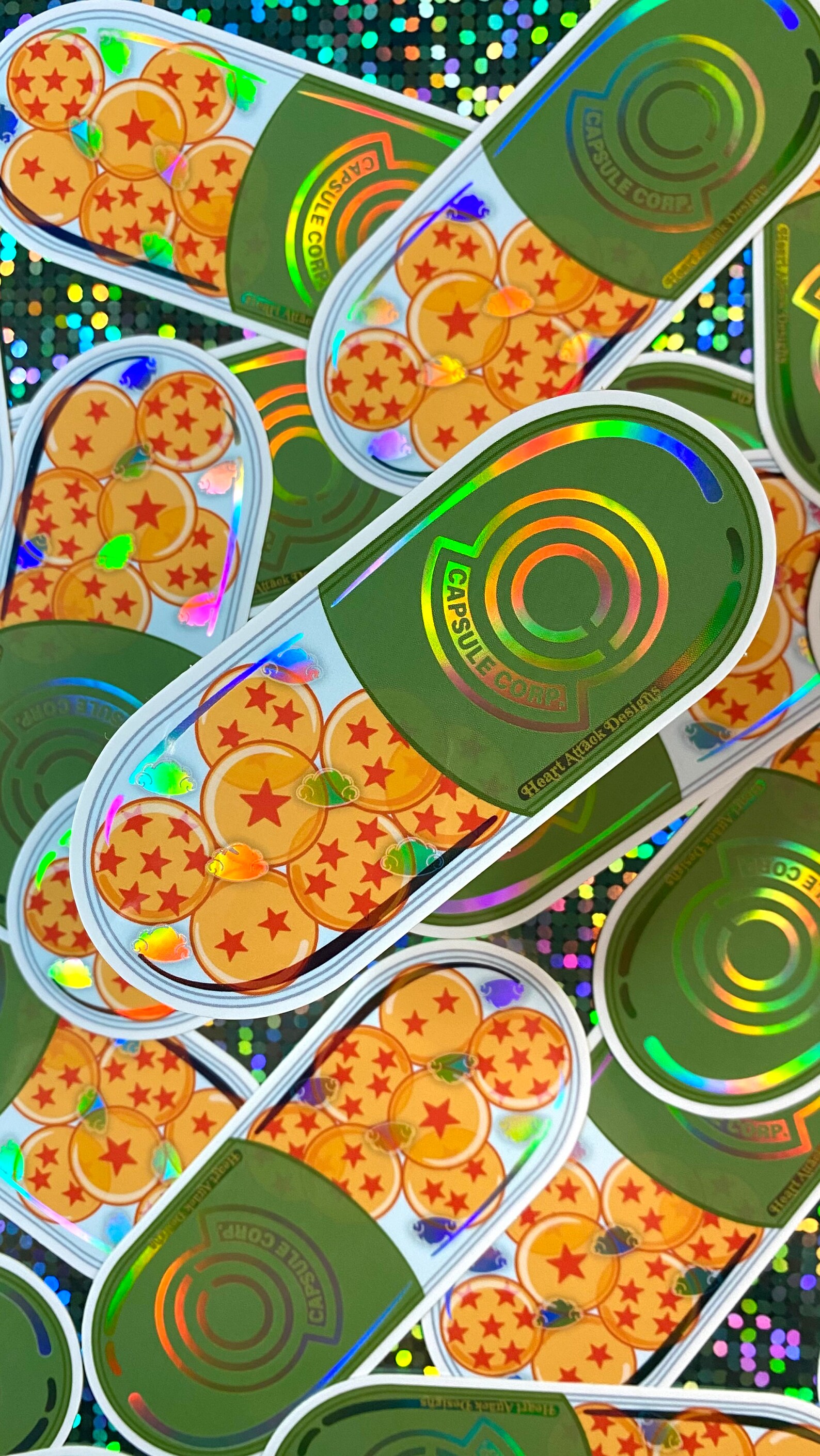 Dragon Ball Capsule Pill Clear or Holographic Vinyl Sticker - Etsy UK