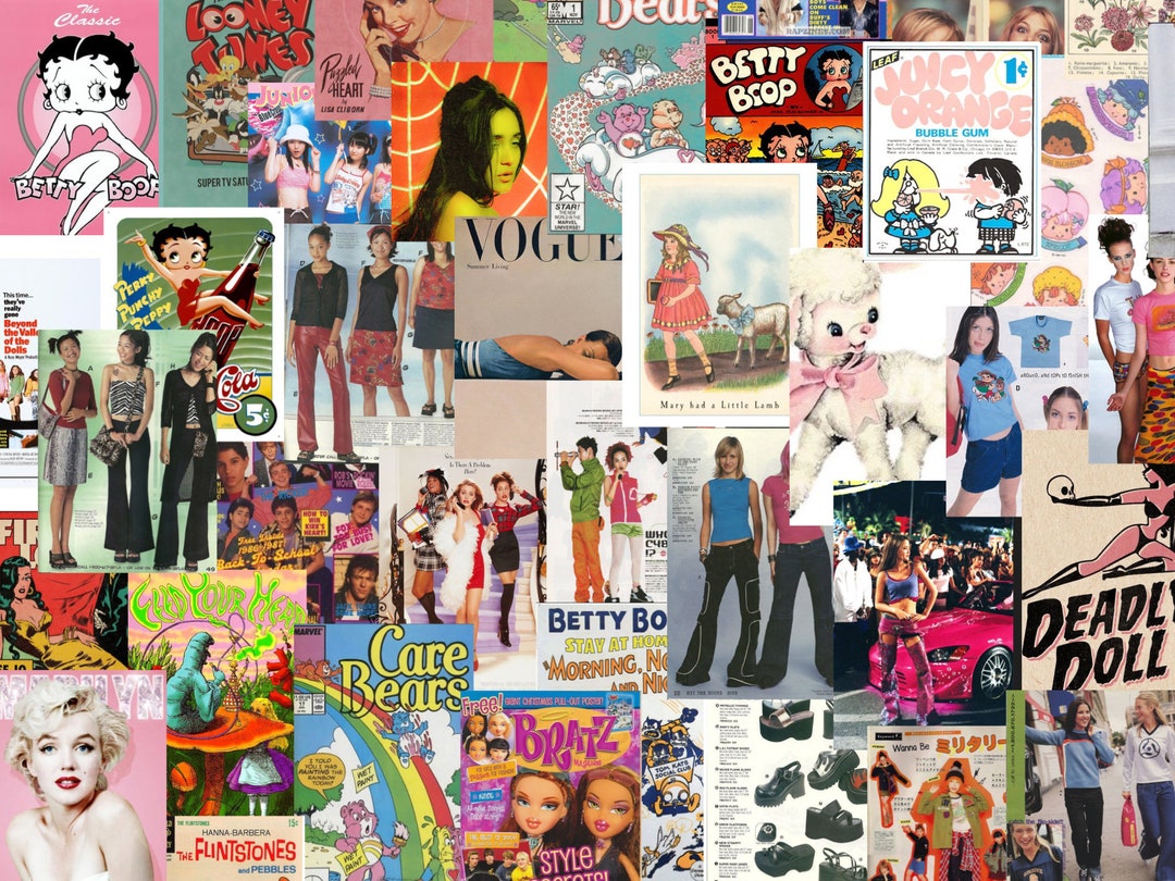 Vintage Y2K Wall Collage (image DOWNLOAD) - 120 Images - Etsy