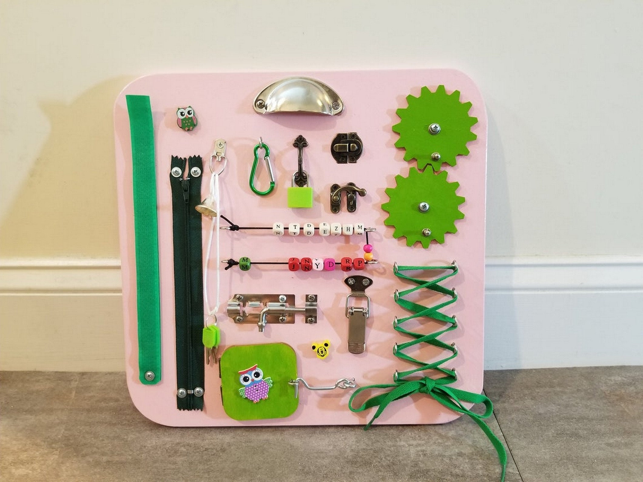 The Cute Pink Board Activity Learning Board For Kids Handmade | Etsy