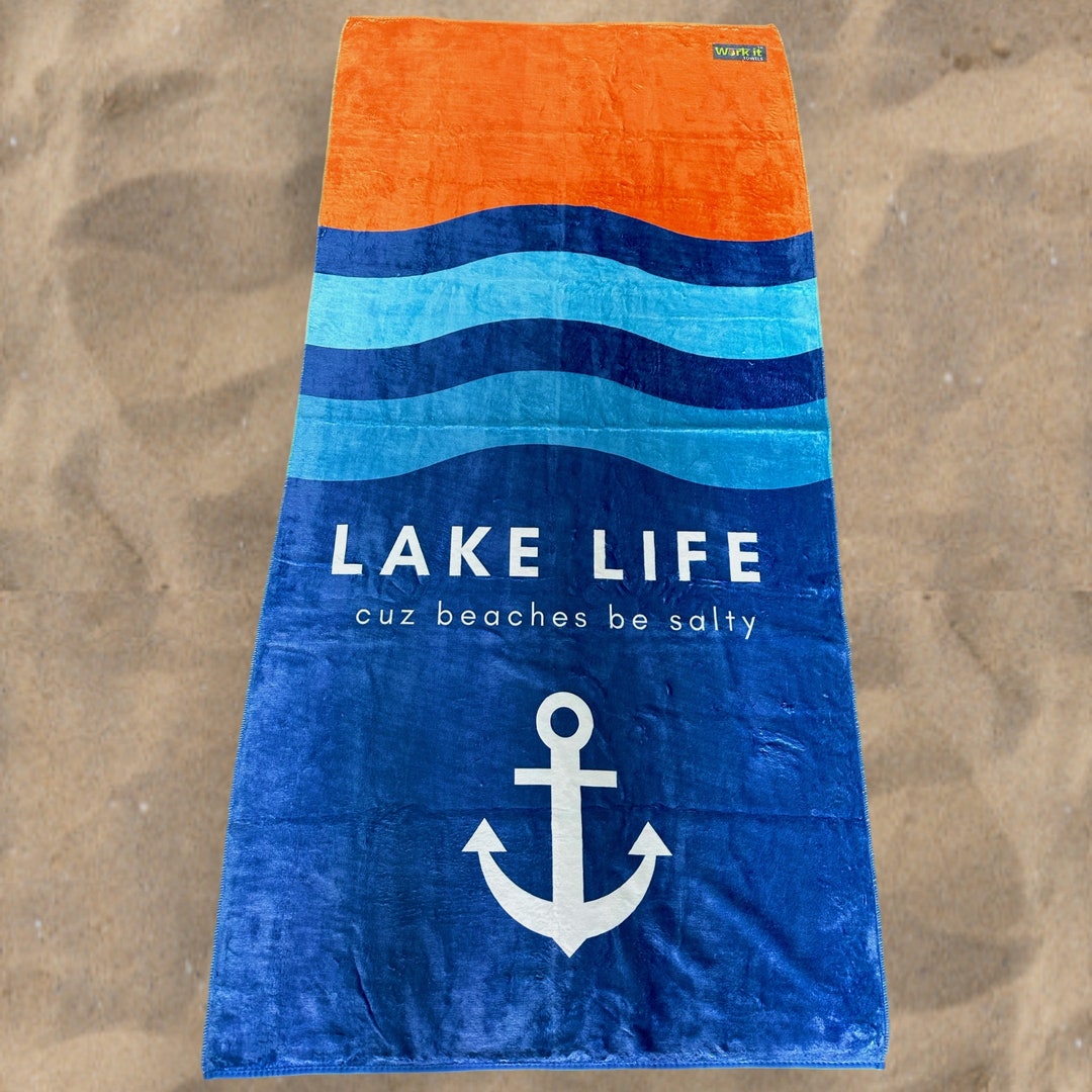 Lake Life Towel, Beach Towel, Nautical Towel, Towels, Lake Gift ...