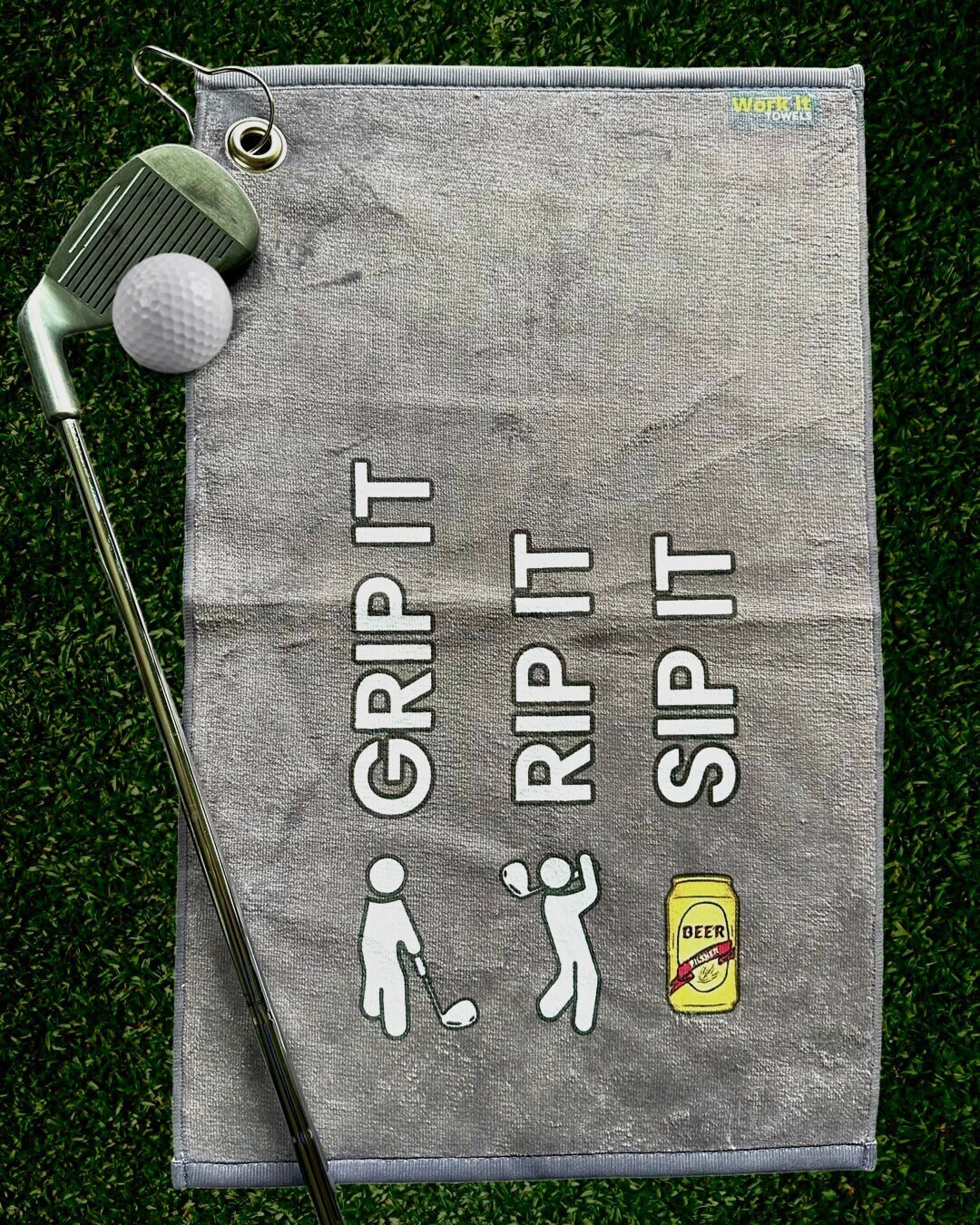 Grip It Rip It Sip It Golf Towel/ Golfer/ Golf Accessories/ Gifts for ...