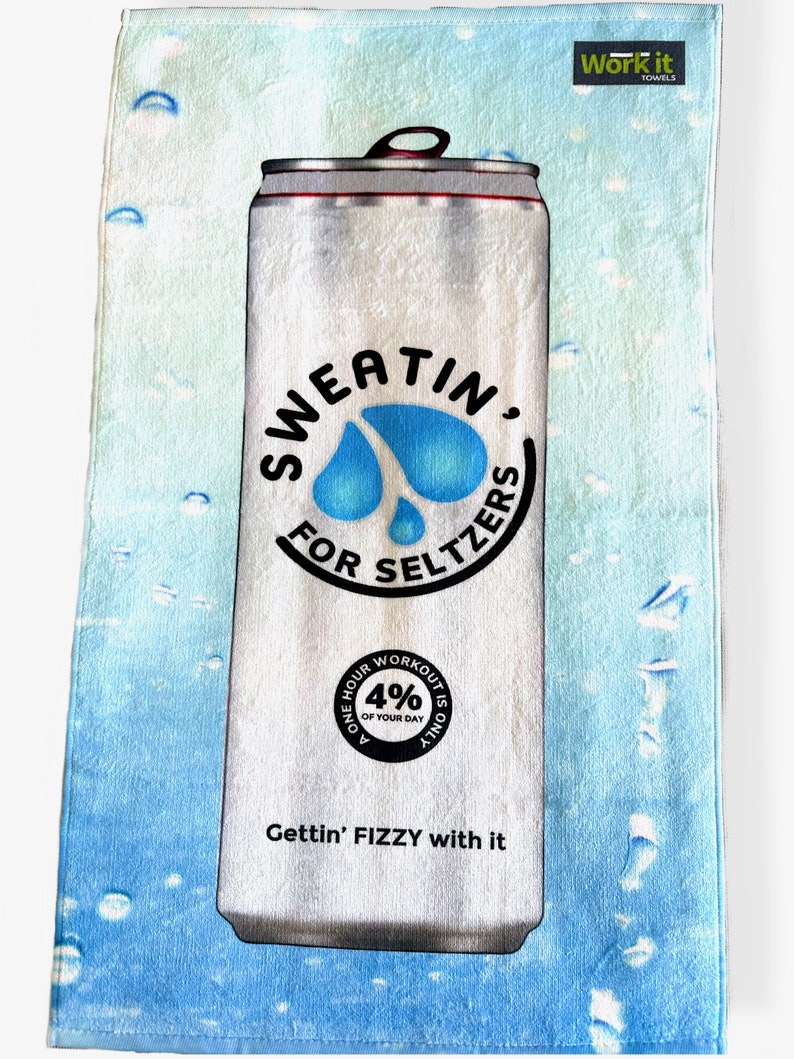 Sweatin for Seltzers / Fitness Towel / Gym Towel / Sports Towel/ Sweat ...