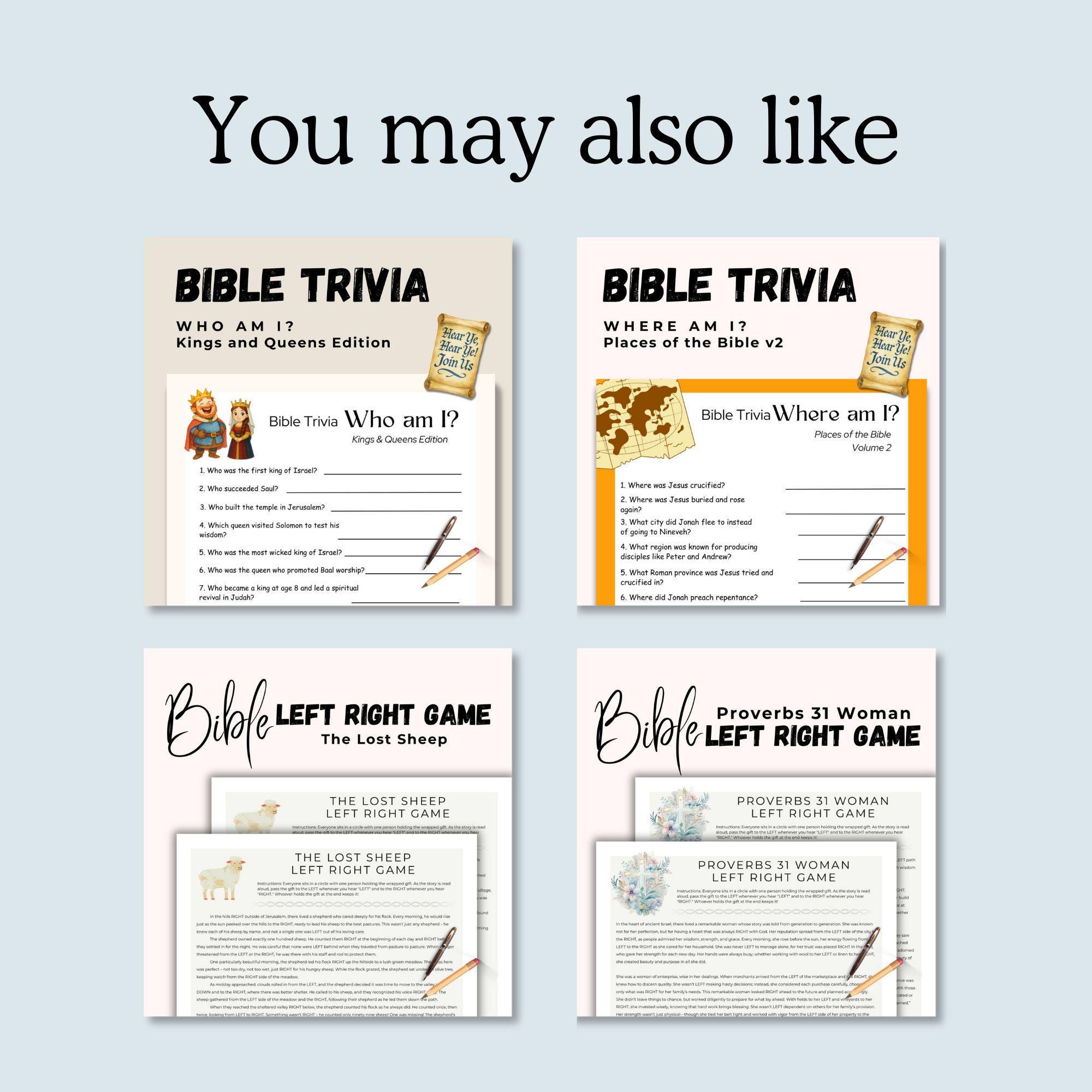 Fall Harvest Bible Trivia Game Printable for Church Events, Sunday ...