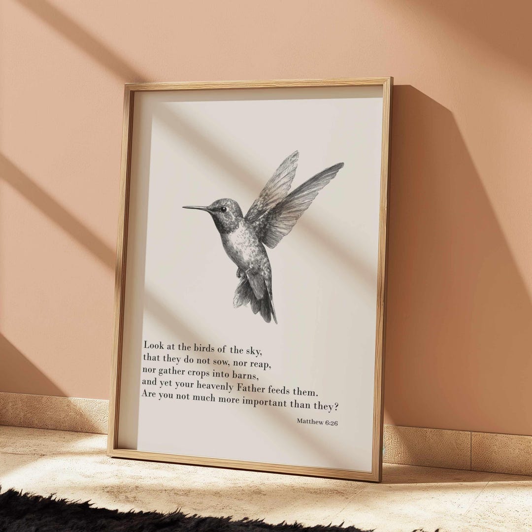 Humming Bird Printable Art,24x36 Poster Print Bible Verse, Square ...
