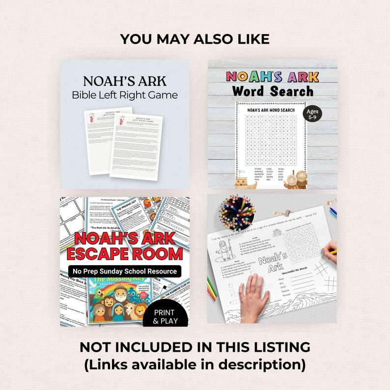 Noah's Ark Emoticon Guessing Game Printable, Christian Bible Activity ...