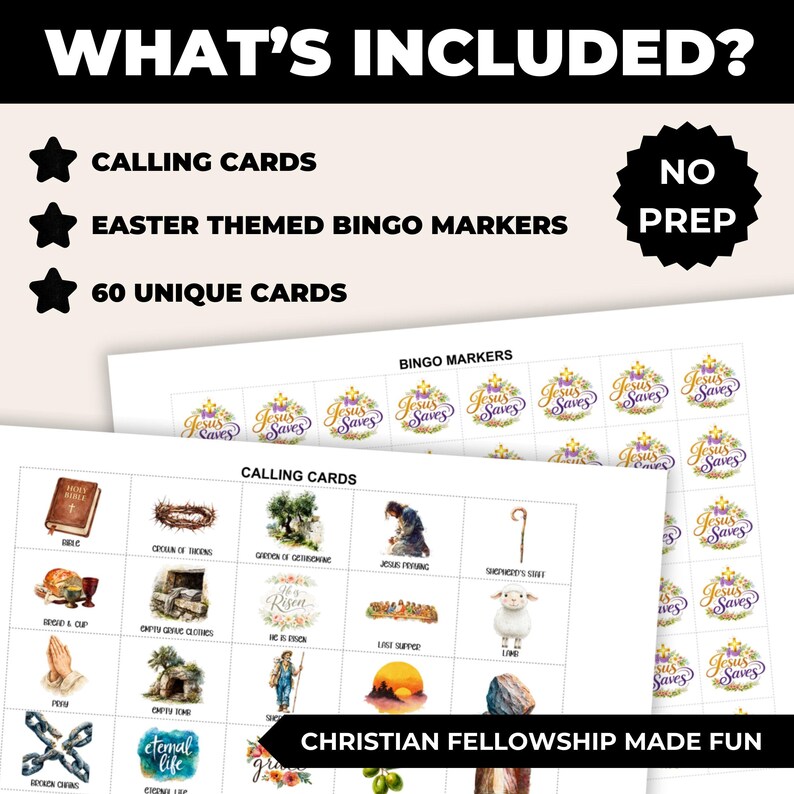 Easter Resurrection of Christ Bingo Game, Christian Bible Activity ...