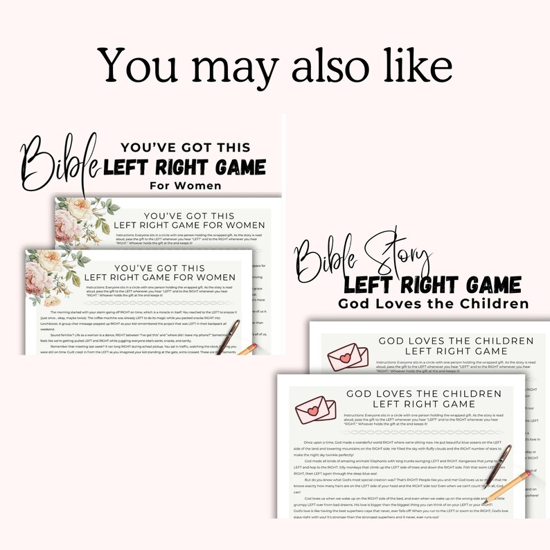 Icebreaker Games for Bible Study,womens Bible Study Game,bible Left ...