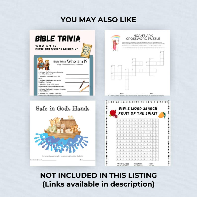 Noah's Ark Emoticon Guessing Game Printable, Christian Bible Activity ...