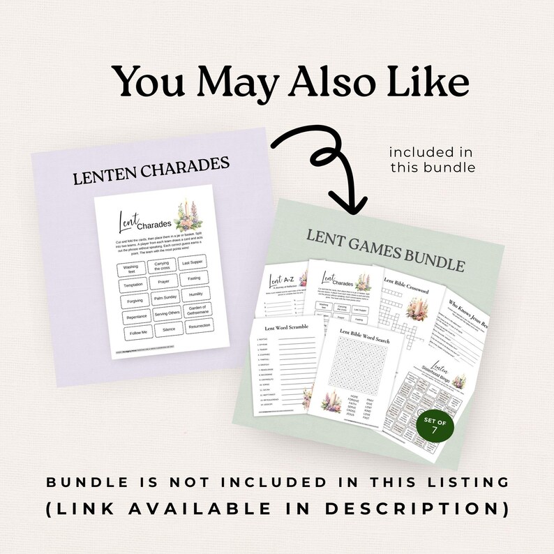 Lenten Charades Game Printable for Christian Church Groups, Bible Study ...
