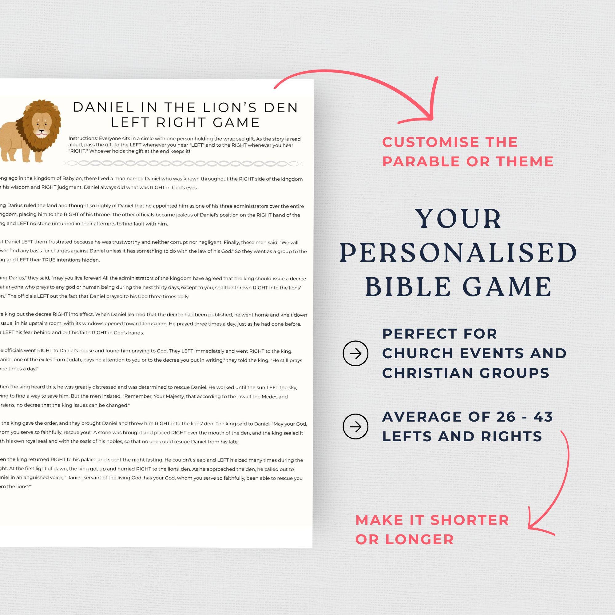 Adam and Eve, Bible Left Right Game,bible Study Printable,sunday School ...