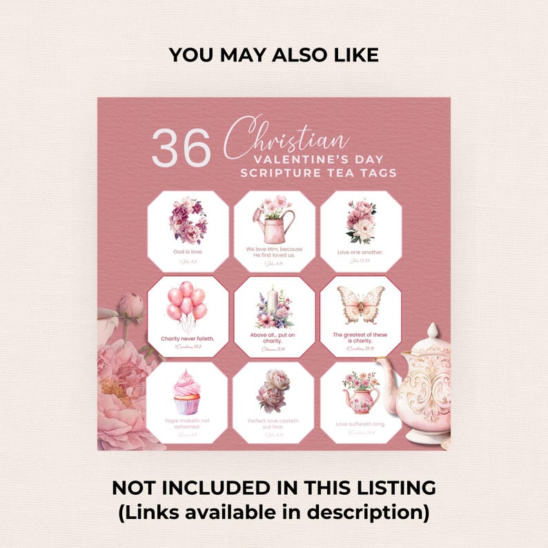 Christian Valentine Bingo Game Printable for Bible Study, Church Event ...