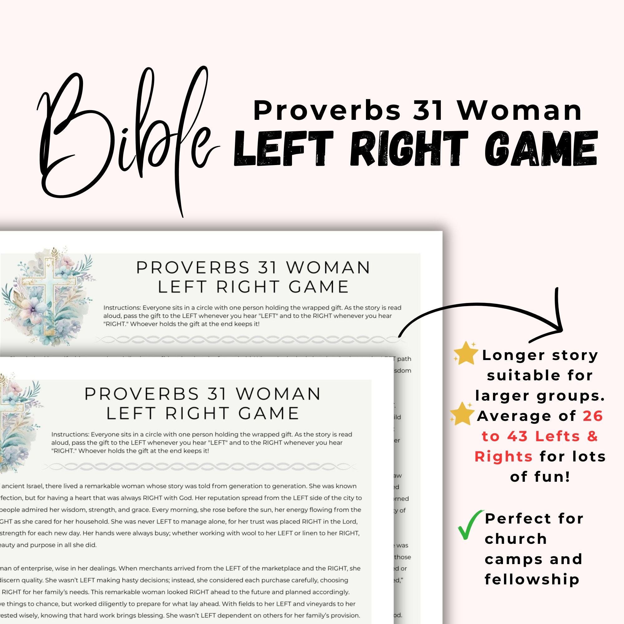Icebreaker Games for Bible Study,womens Bible Study Game,bible Left ...