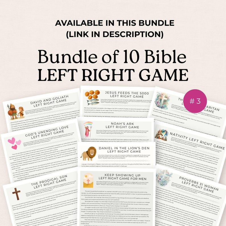 Gods Love Bible Left Right Game, Bible Study Printable, Sunday School ...