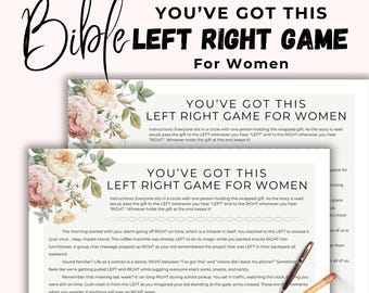 Bible Left Right Game Printable for Women's Ministry,fun Christian ...