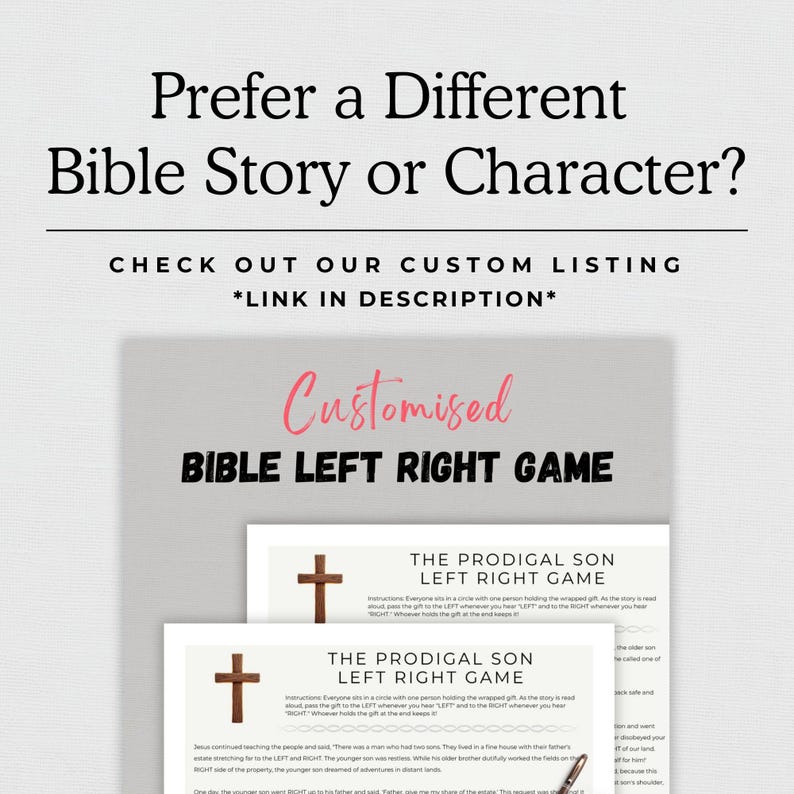 Bible Game,the Ten Commandments Bible Left Right Game,women Ministry ...