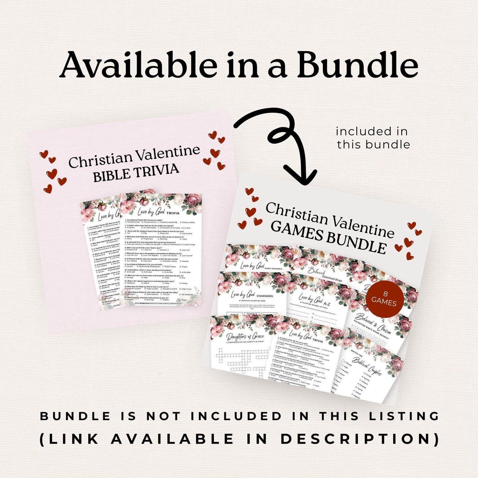 Christian Valentine God's Love Trivia, Printable Quiz for Bible Study ...