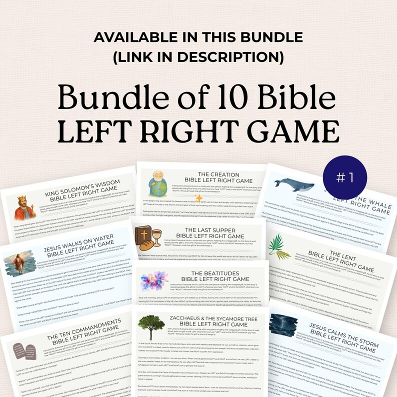 Jonah and the Whale, Bible Left Right Game,bible Study Printable,sunday ...