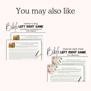 Bible Game,the Ten Commandments Bible Left Right Game,women Ministry ...