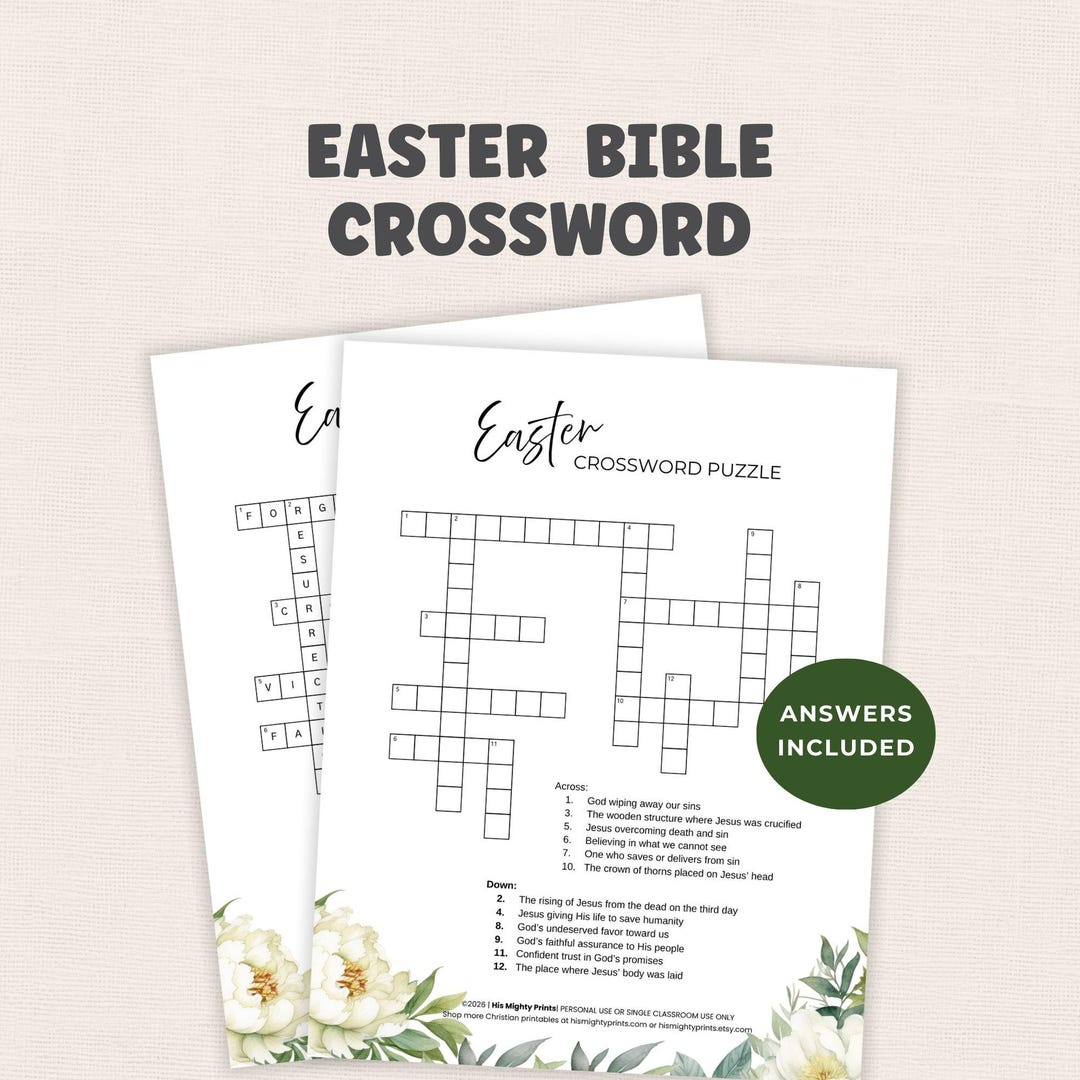 Cruciverba biblico di Pasqua in formato PDF stampabile per gruppi ...