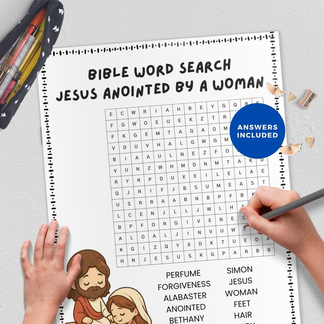 Luke 7 Bible Word Search, Christian Printable, Faith Focused Kid ...