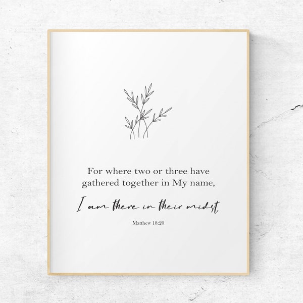 Verse Matthew 18 20 - Etsy