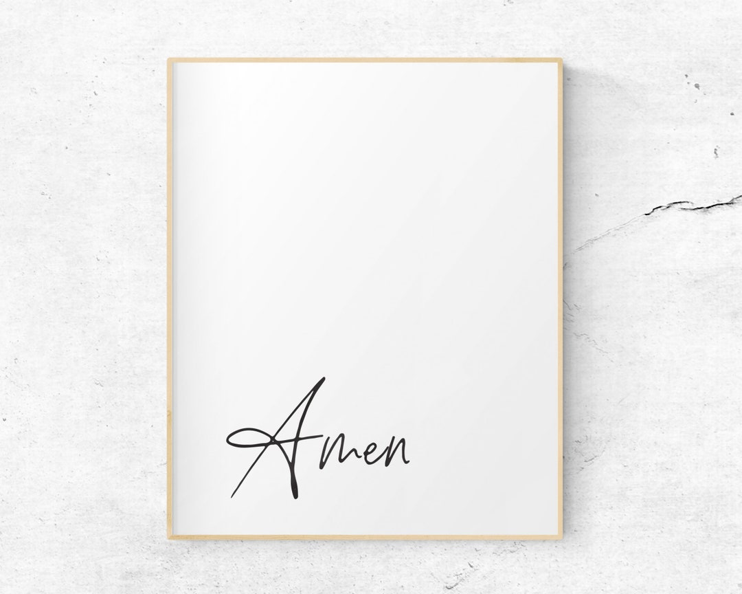 Amen Sign Print Downloadable,aesthetic Bible Verse Printable,christian ...