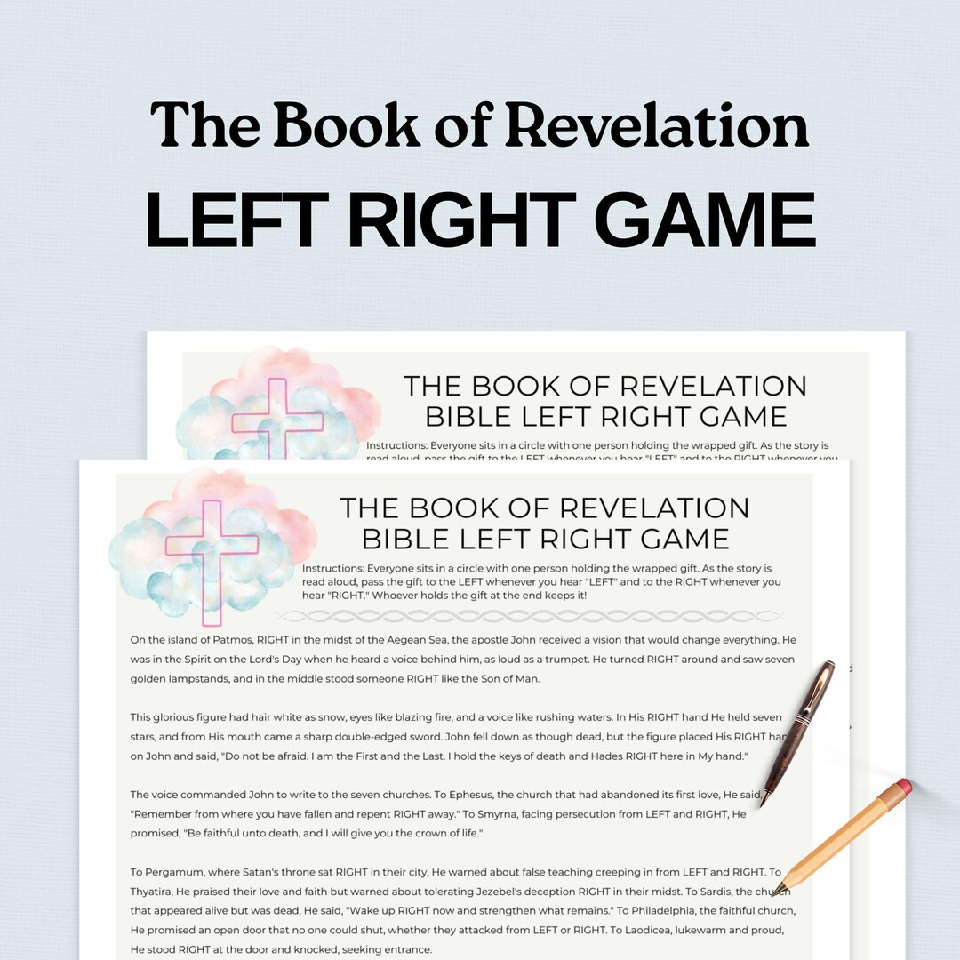 Bible Game, Pass the Prize Game God, Bible Left Right Game for Women’s ...