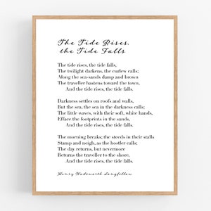 The Tide Rises the Tide Falls / Henry Wadsworth Longfellow / Printable ...