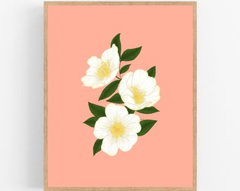 Cherokee Rose Illustration / Printable / Art / Digital | Etsy
