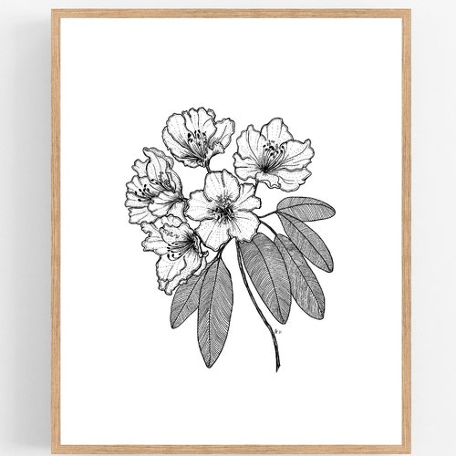 Violet Ink Sketch Print / Printable / Art / Digital Download / - Etsy