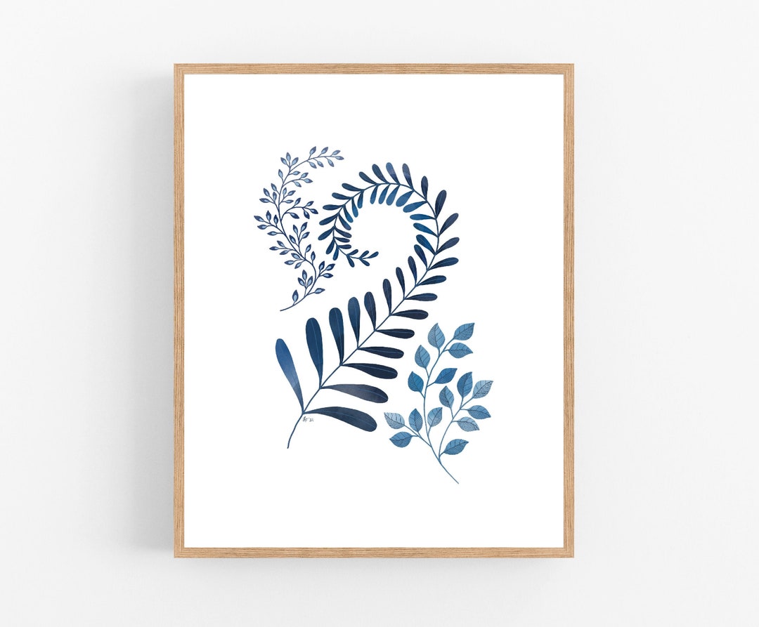 Blue No. 3 / Botanical Illustration/ Printable / Art / Digital Download ...