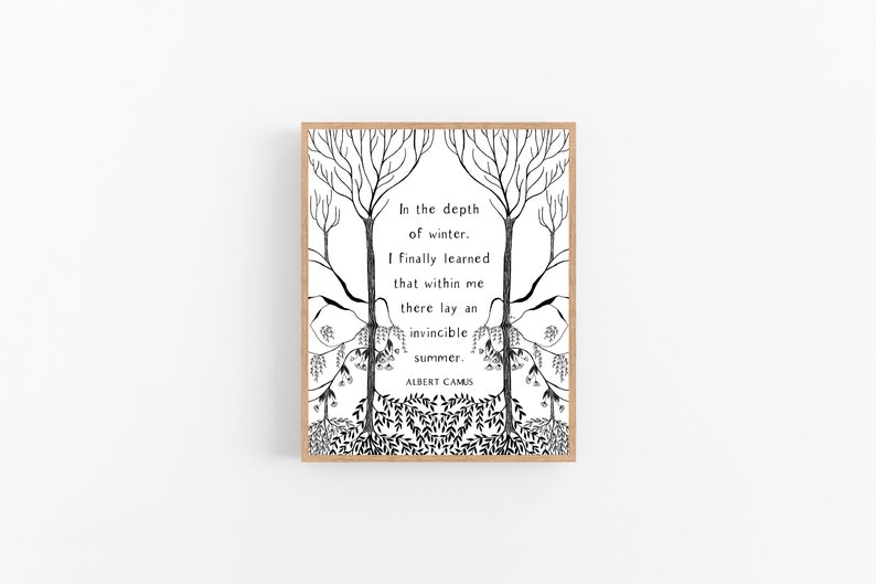 In the Depth of Winter / Invincible Summer / Albert Camus - Etsy