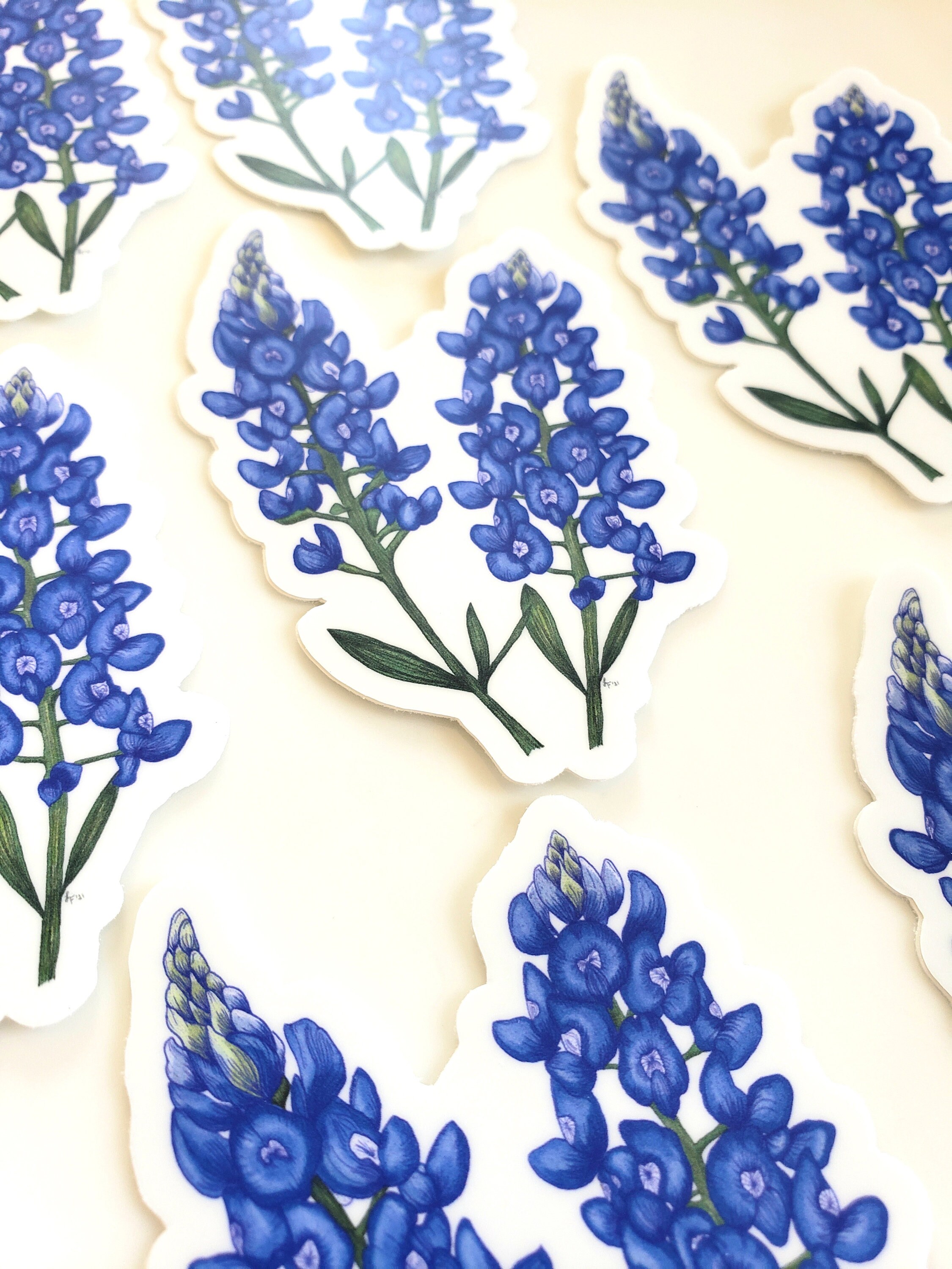 3" Bluebonnet Vinyl Sticker / Waterproof Vinyl Bluebonnet Decal / Texas ...