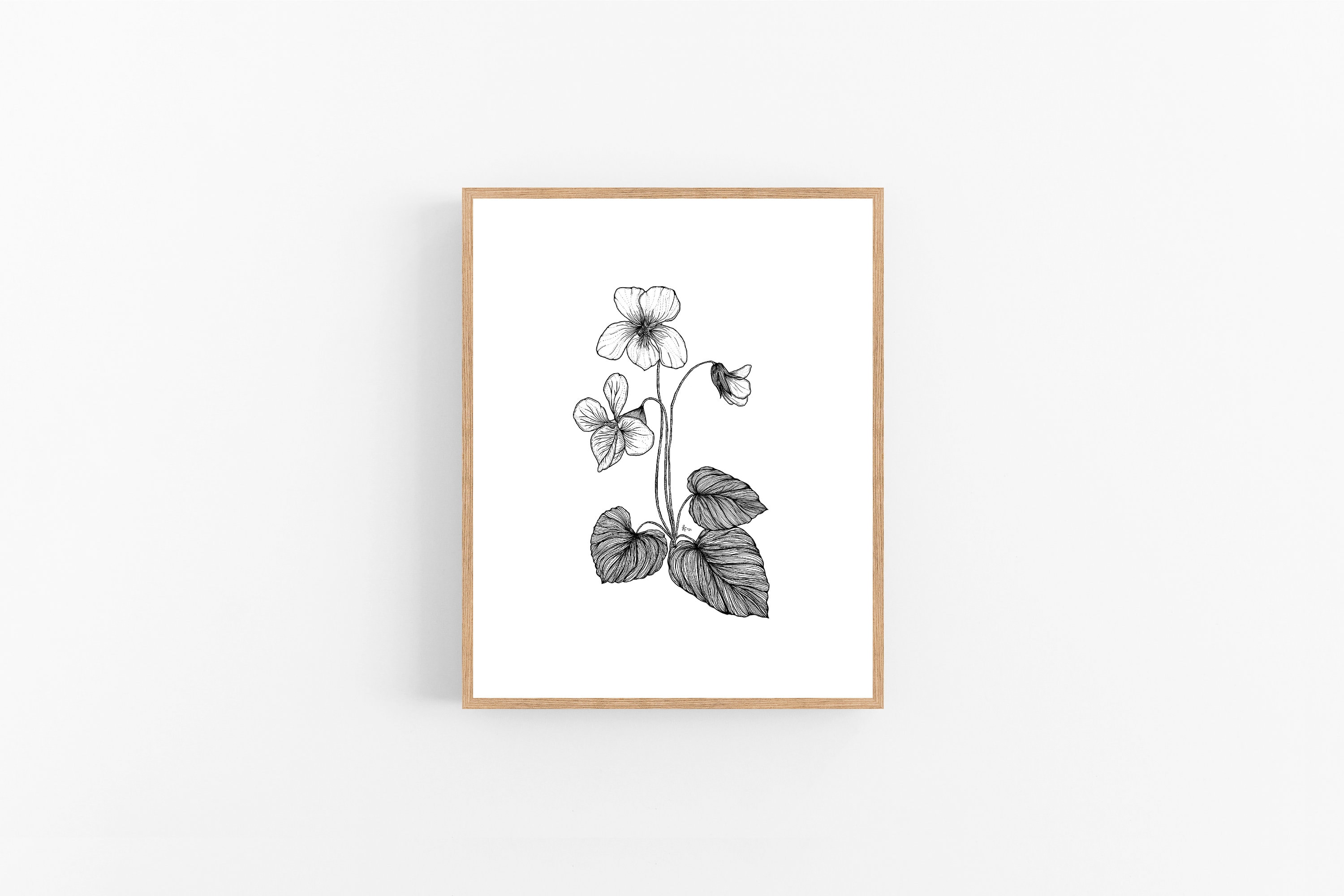 Violet Ink Sketch Print / Printable / Art / Digital Download / - Etsy