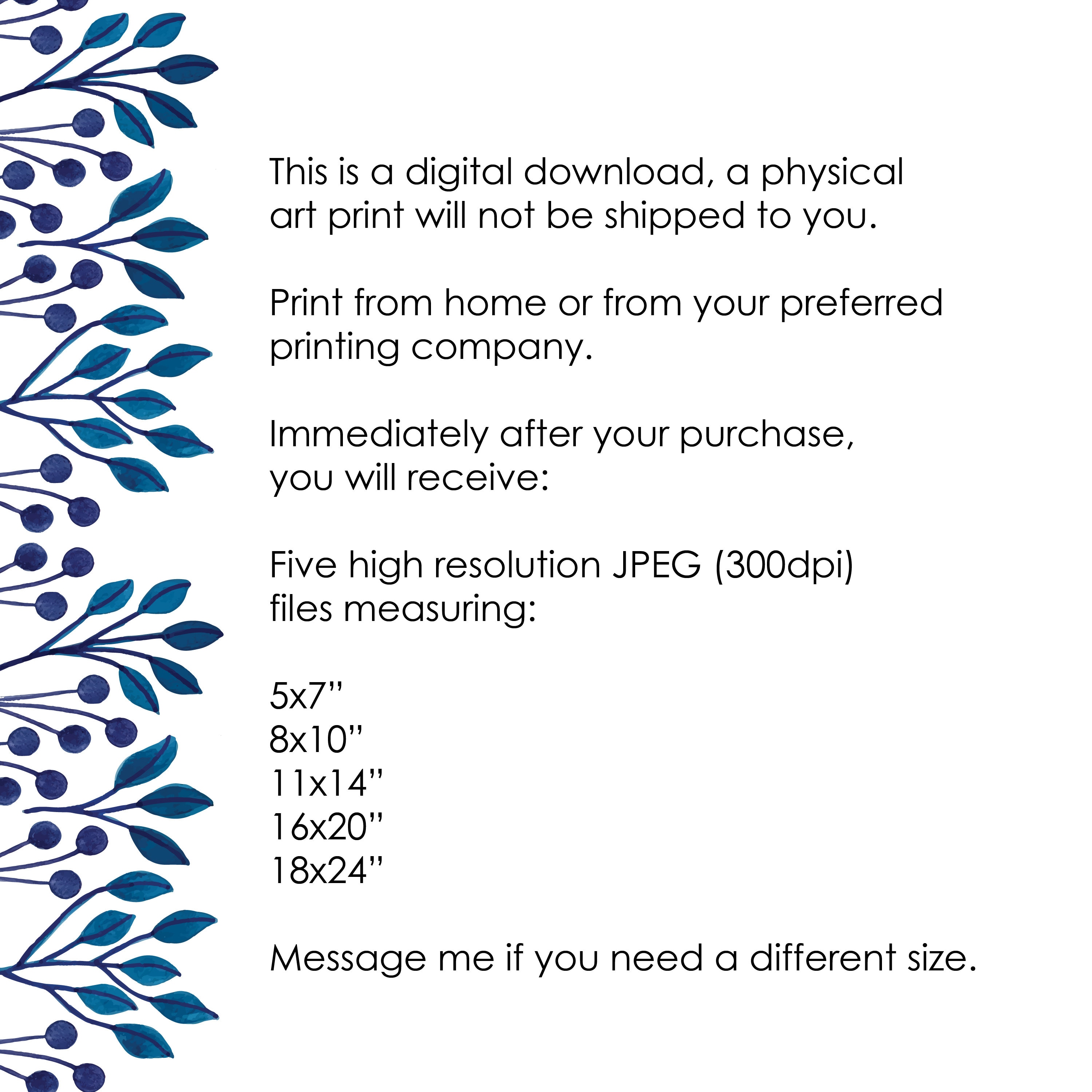 Violet Ink Sketch Print / Printable / Art / Digital Download / | Etsy