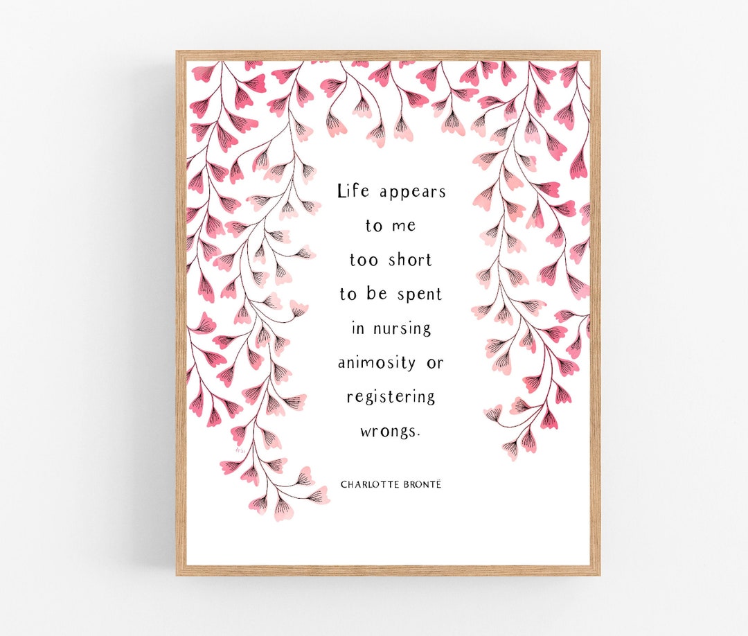 Life Appears To Me Too Short / Charlotte Bronte / Printable / Kunst ...