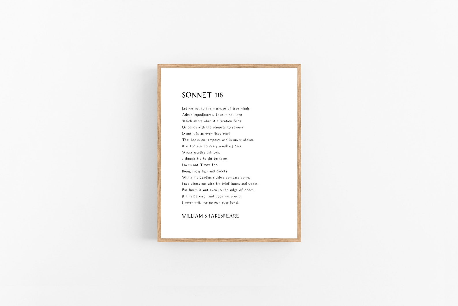 Sonnet 116 / Shakespeare / Printable / Art / Digital Download ...