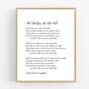 The Tide Rises the Tide Falls / Henry Wadsworth Longfellow / Printable ...