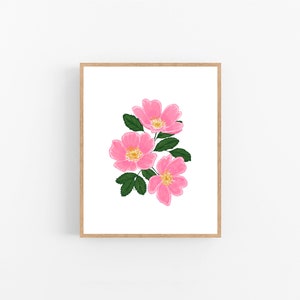 Wild Prairie Rose Illustration Print / Printable / Art / Digital ...