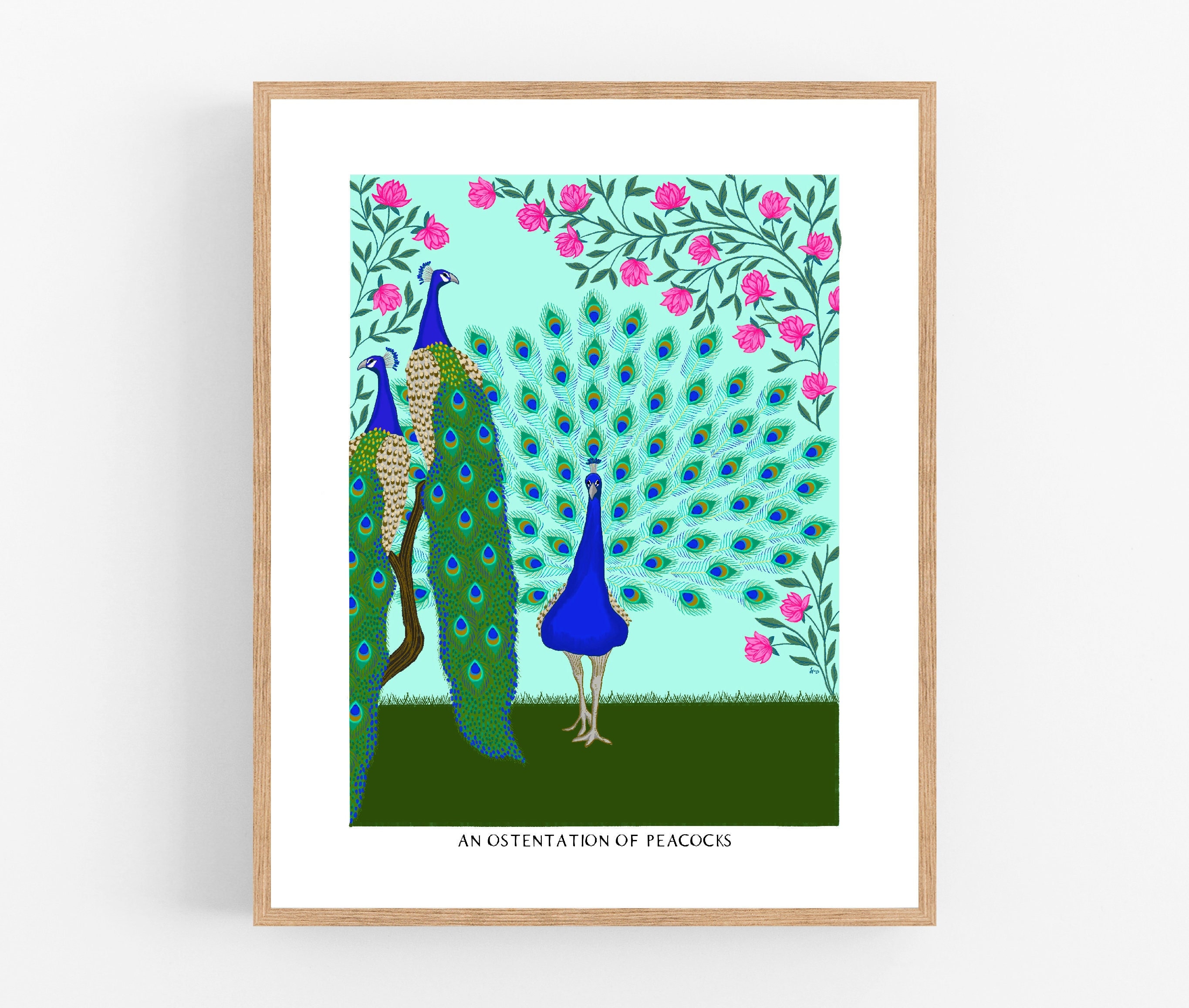 An Ostentation of Peacocks / Collective Animal Art / Group of Birds ...