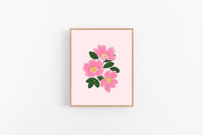 Wild Prairie Rose Illustration Print / Printable / Art / Digital ...