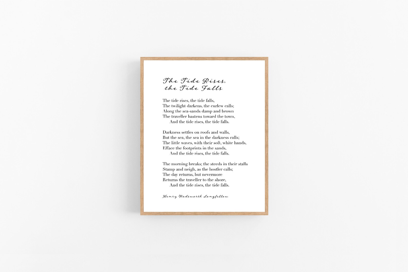 The Tide Rises the Tide Falls / Henry Wadsworth Longfellow / - Etsy