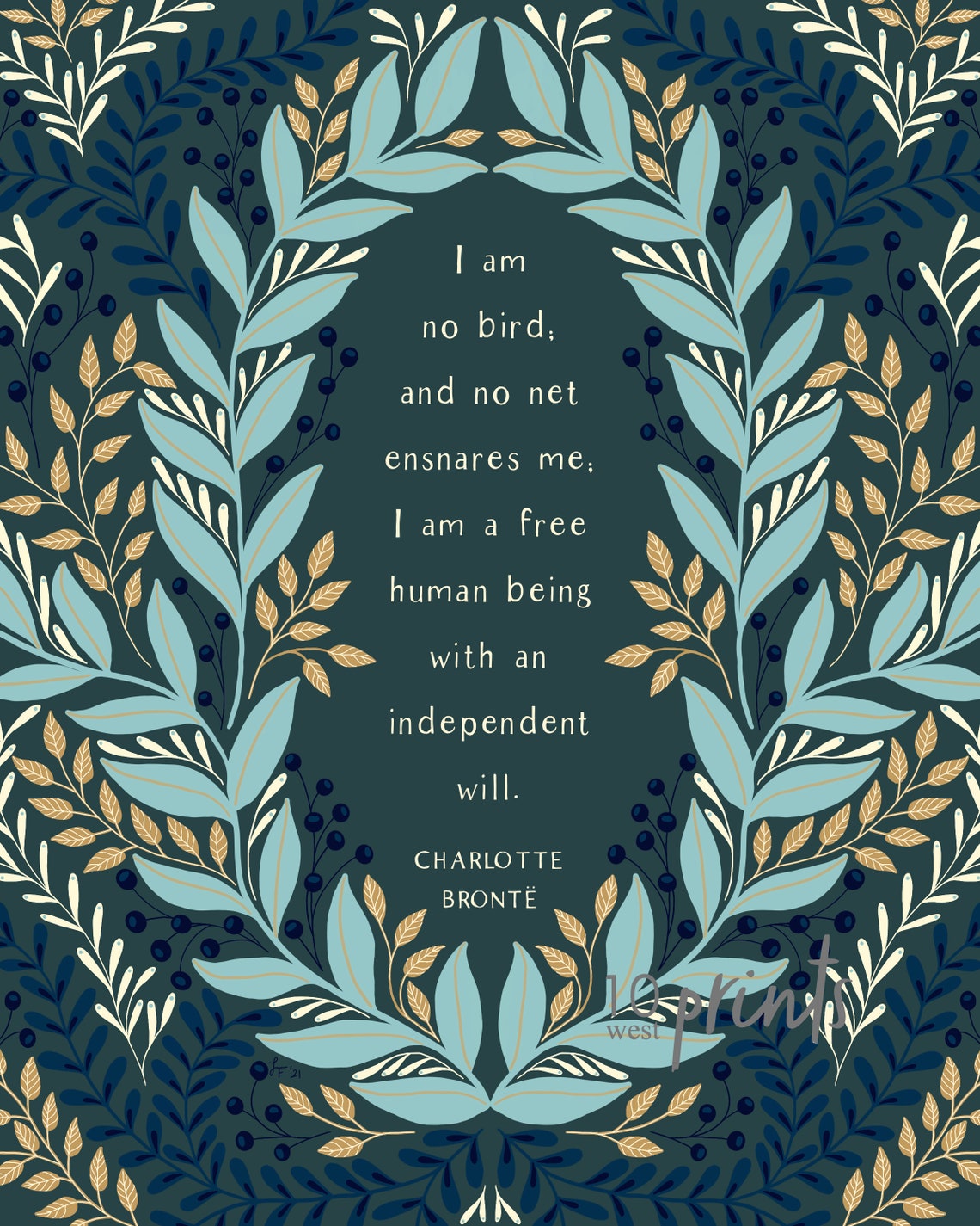 I Am No Bird / Charlotte Bronte / Printable / Art / Digital Download ...