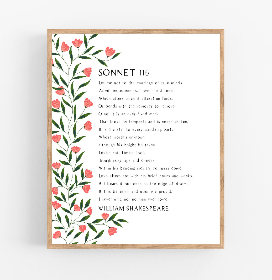 Sonnet 116 / Shakespeare / Printable / Art / Digital Download - Etsy