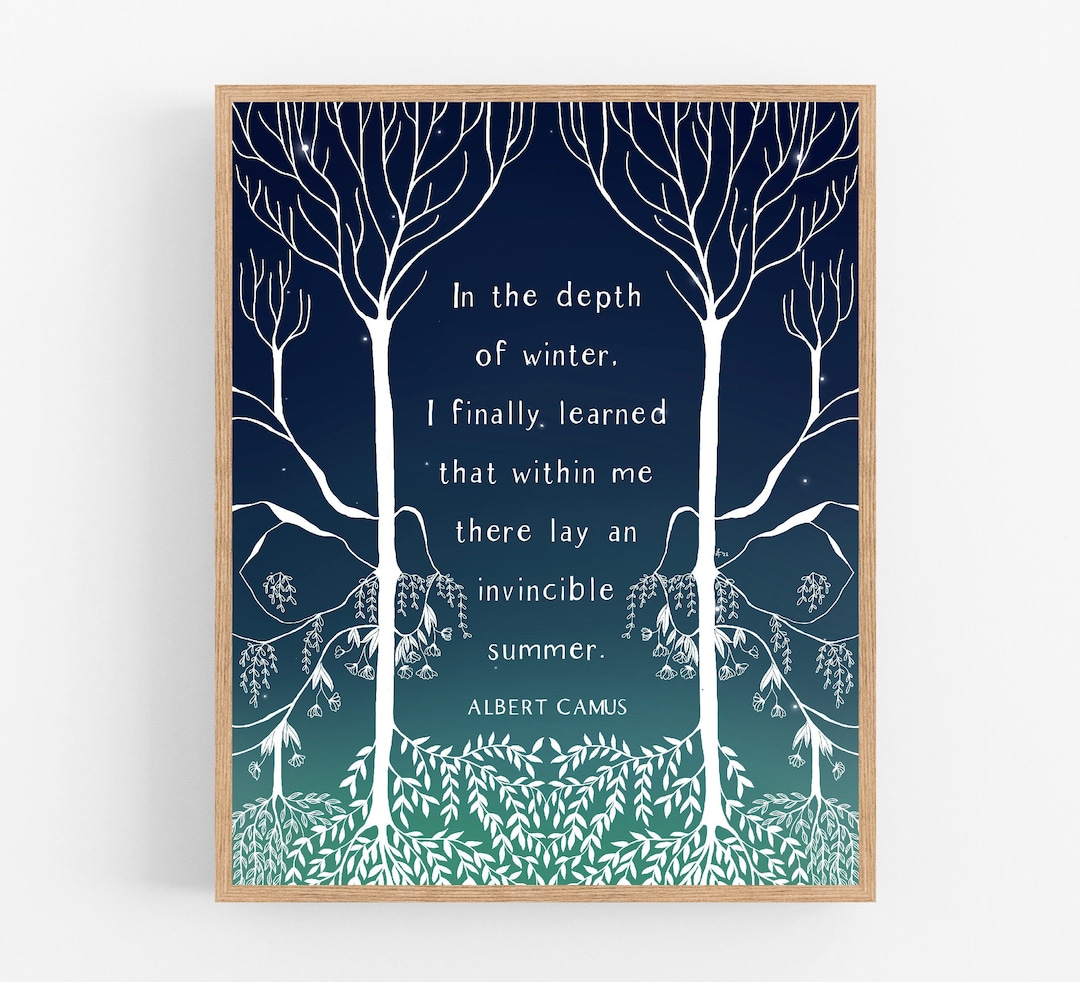Im tiefen Winter / Unbesiegbarer Sommer / Albert Camus Druck / Druckbar ...