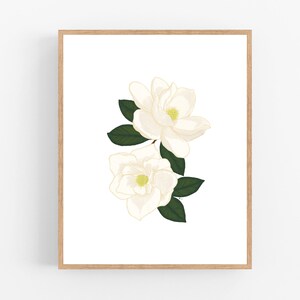 Magnolia Color Illustration Print / Printable / Art / Digital Download ...