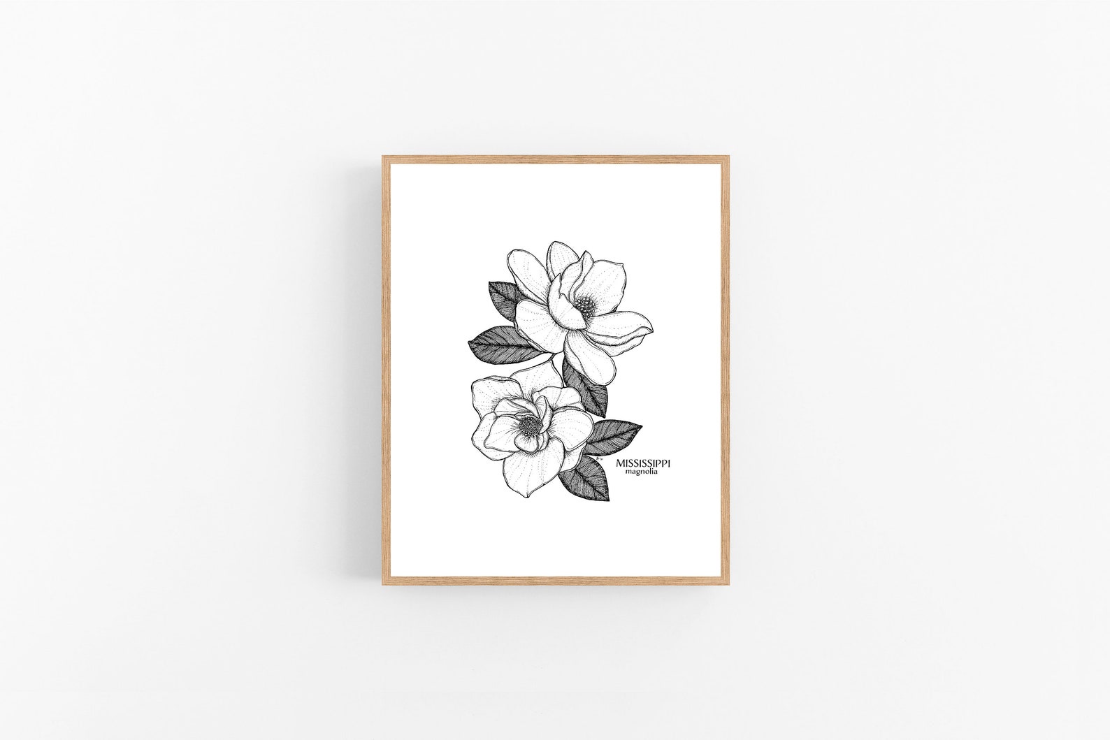 Mississippi Magnolia Ink Sketch Print / Printable / Art / - Etsy