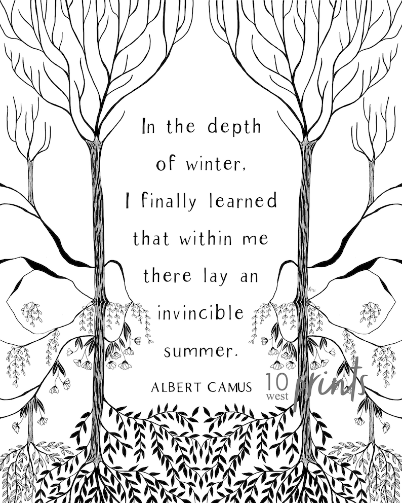 In the Depth of Winter / Invincible Summer / Albert Camus - Etsy