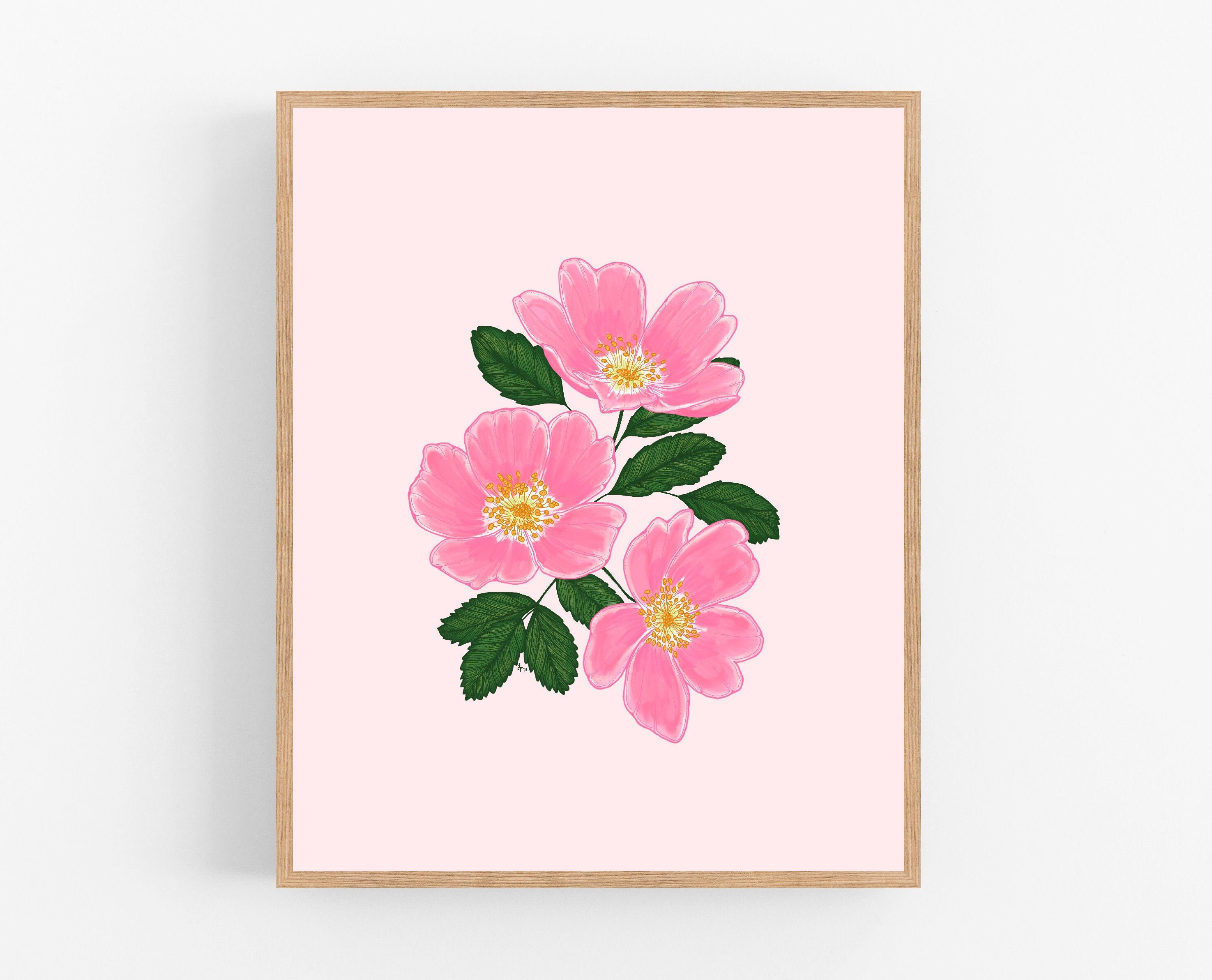 Wild Prairie Rose Illustration Print / Printable / Art / Digital ...